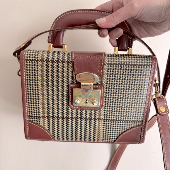 Vintage | Bags | Vintage Brown Crossbody Hard Box Bag | Poshmark